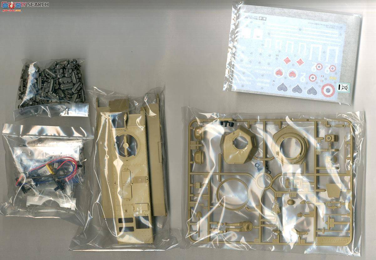 田宫 30058 坦克 法国坦克B1 bis（电动）-限定-模型高手网-板件图纸说明书